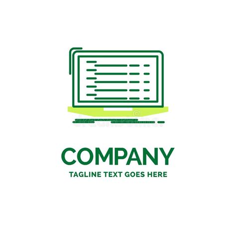 Api App Coding Developer Laptop Flat Business Logo Template Stock