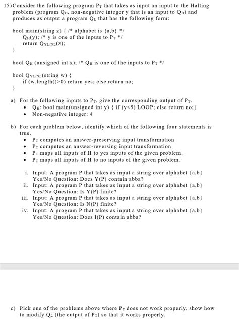 Solved Consider the following program Pī that takes as Chegg