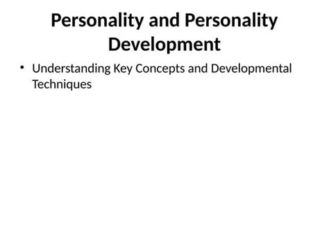 Personalitydevelopmentpresentationpptx