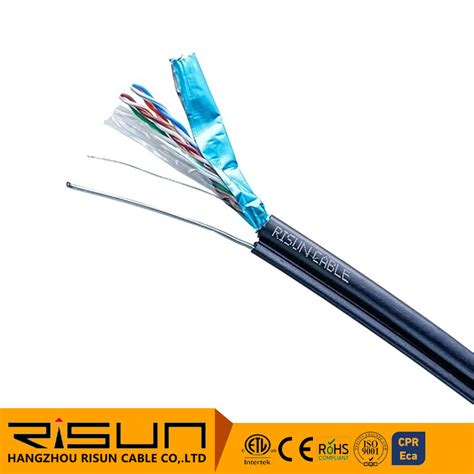 Wholesale Cat5e Outdoor Shielded FTP Cable W Messenger Cat5e Cable And Steel Wire