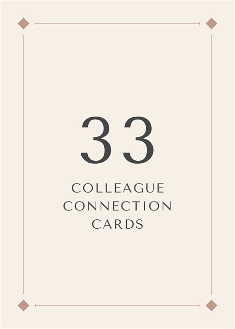 Colleague Connection Cards Templates And Printables