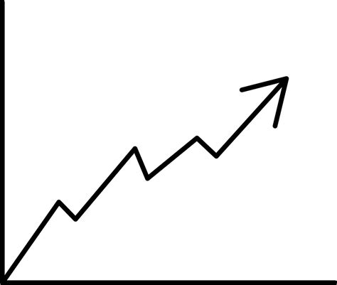 zig zag up arrow graph black linear icon 24948336 vector art at vecteezy