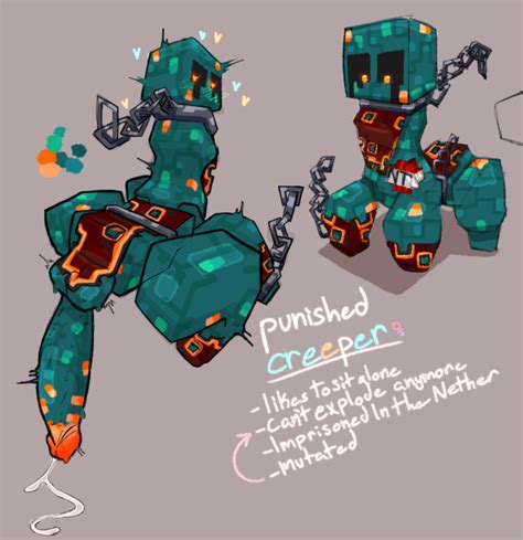 Rule 34 1girls Big Penis Blush Bodily Fluids Chains Creeper Creeper Minecraft Creepertaur