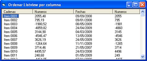 Ordenar Listview