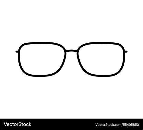 Eyeglasses On Everyday Line Frame Glasses Vector Image