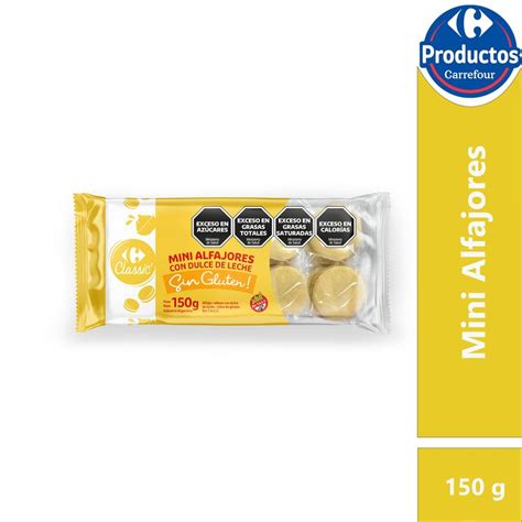 Mini Alfajores Sin Tacc Carrefour Classic Con Dulce De Leche 150 G