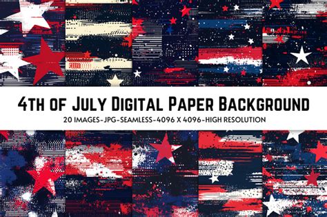 4th Of July Digital Paper Background Graphic By Craft Heaven · Creative