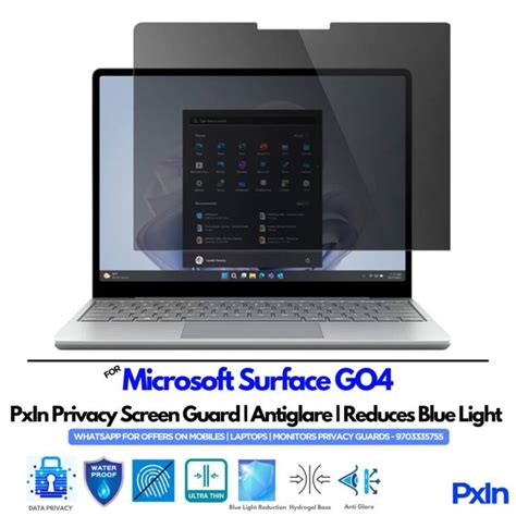 Ms Surface Laptop Go 1 10 Inch Privacy Screen Protector Pxin