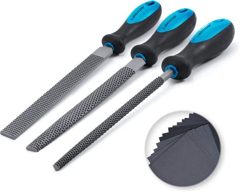 Libraton Wood Rasp Set 3pcs Wood Rasps Sandpaper Flat And Round
