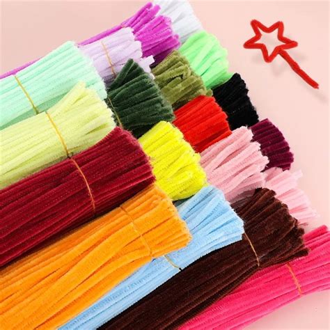 【100pcs 】fuzzy Chenille Stems Twist Wire Diy Craft Stems Pipe