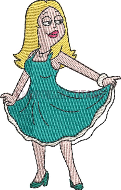 Happy Francine Smith American Dad Free Machine Embroidery Design