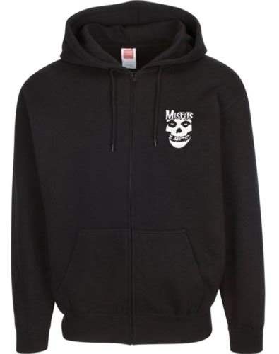 Misfits American Punk Rock Band Mens Black Zip Hoodie Multiple