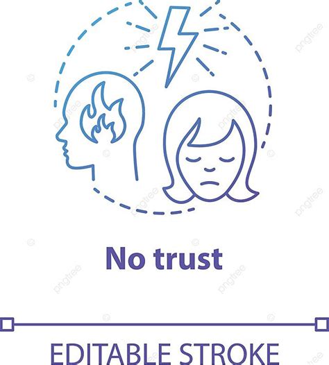 Icon Representing Lack Of Trust And Trouble In Relationships Vector