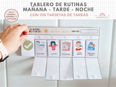 Tablero De Rutinas Y Habitos Plantilla Imprimible Planificador Eroppa