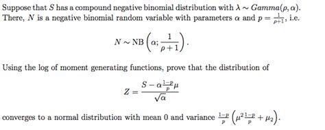 Solved Suppose Compound A Compound Poisson Distribution With