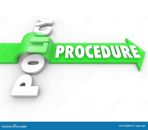 Procedure Arrow Jumping Over Policy Word Practice Process Royalty Free Stock Image