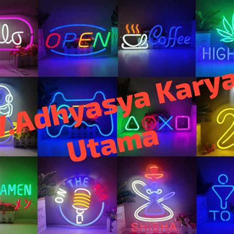 Pemasangan Lampu Neon Flex Logo