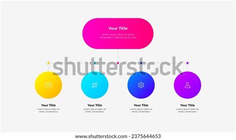 Vector Flowchart Diagram Central Rounded Element Stock Vector Royalty Free 2375644653