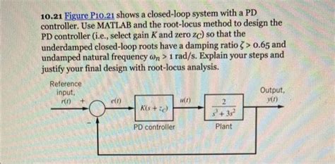 Solved 1021 Figure P1021 Shows A Closed Loop System With A