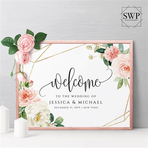 Wedding Welcome Sign Printable Wedding Welcome Sign Template Wedding