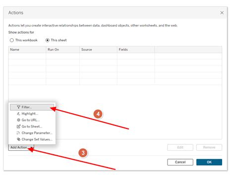 Filter Set And Parameter Actions