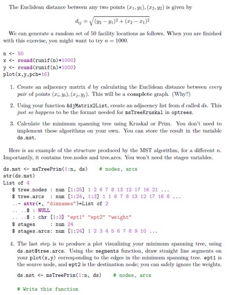 3 Euclidean Minimum Spanning Tree Your New Function