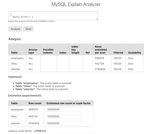 Misframe Mysql Explain Analyzer Update New Design And Permalinks
