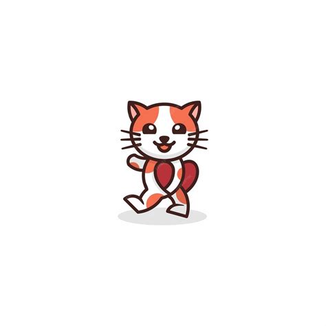 Premium Vector Cat In A T Cute Logo Design