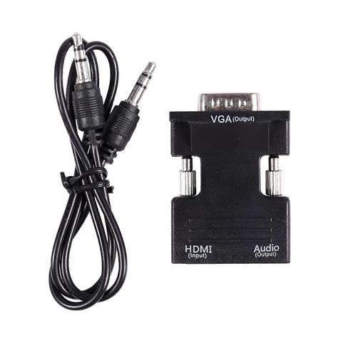 1080p Hdmi Female To Vga Male With Audio Output Cable Converter Adapter Fruugo Uk