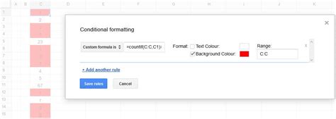 Conditional Formatting In Google Spreadsheet Web Applications Stack Exchange