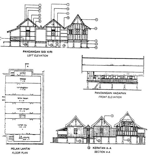Pelan Lantai Rumah Panjang John Turner