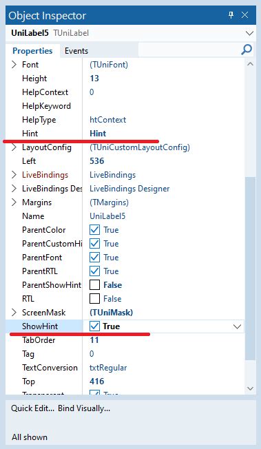 How To Show Label Tootip At Runtime General UniGUI Discussion Forums