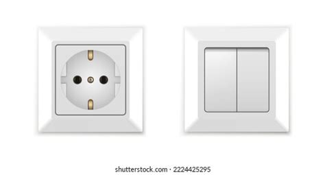 Electrical Socket Light Switch Realistic Vector Stock Vector Royalty Free 2224425295