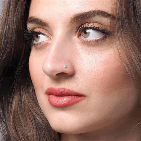 Alessandra Bettini® Womens Nose Ring 0 06ct Round Cut Natural Diamond