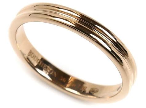 Boucheron Godron Au750 Pink Gold Ring Size 155 Metal Ref2607236