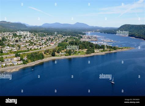 Transfer Beach Park With Ladysmith In The Background Vancouver Island
