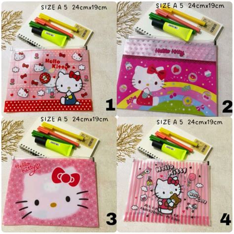 Jual Map Zipper Hello Kitty A5 Map File A5 Hello Kitty Tas Dokumen Hello Kitty Tas Les