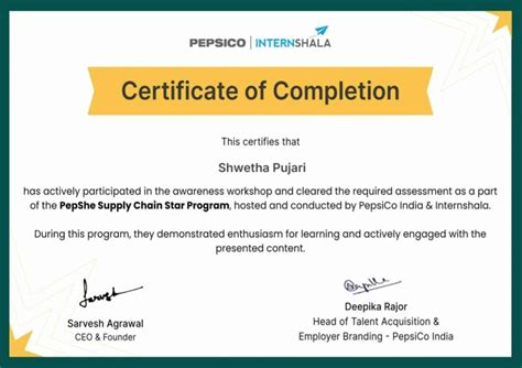 i am thrilled to have successfully completed the pepshe supply chain star program an initiative