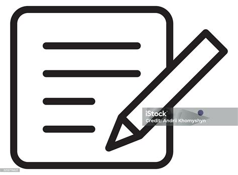 연필로 문서를 묘사하는 세련된 라인 아트 아이콘으로 글쓰기 메모 또는 계약을 상징합니다 생산성 또는 작업에 대한 블로그 게시물 앱 웹 사이트를 설명하는 데 이상적입니다