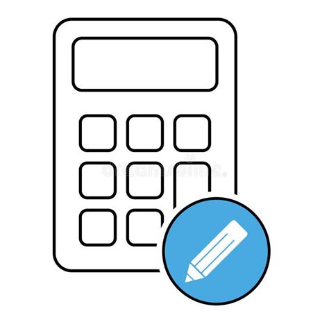 Calculator Icon Mathematics Web Button Vector Illustration Internet Website Finance Technology