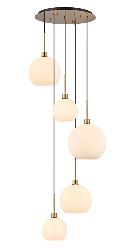 Dk1200 Lori Antique Gold Deco Lori 45cm Round Pendant 5 Light