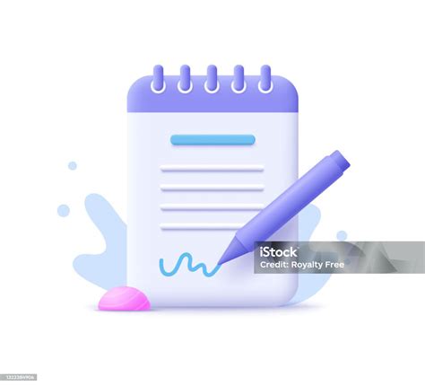 복사 쓰기 아이콘 문서 개념입니다 3d 벡터 그림입니다 3차원 형태에 대한 스톡 벡터 아트 및 기타 이미지 3차원 형태 메모장 신문 Istock