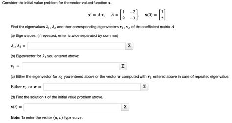 Solved Consider The Initial Value Problem For The