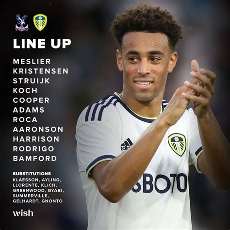 Lufc Lineup Vs Crystal Palace Rleedsunited