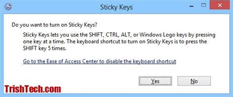 How To Turn Off Sticky Keys In Windows 8 8 1