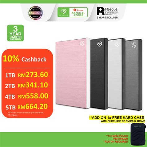 Seagate One Touch External HDD With Password Protection USB 3 0 For Windows And Mac Hard