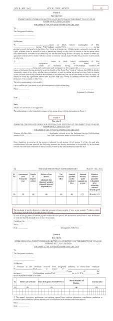 CBDT Issues Corrigendum Notification For Form 3 Under Vivad Se Vishwas