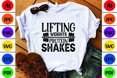 Lifting Weights Protein Shakes Graphic By Craftstudio99 · Creative Fabrica