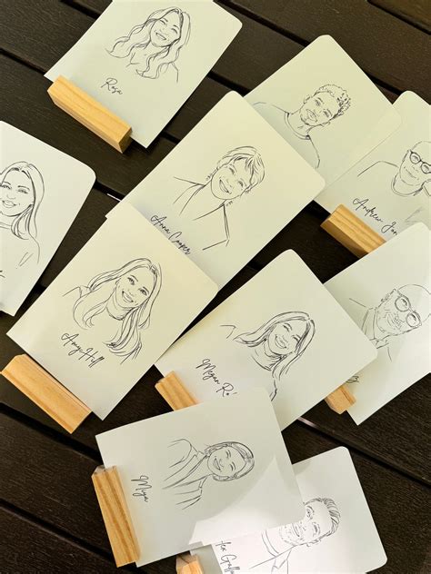 Custom Guest Place Card Personalized Portrait Place Cards Custom