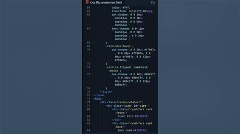 Card Flip Animation Code Using Html Css Javascript Cardflipanimation
